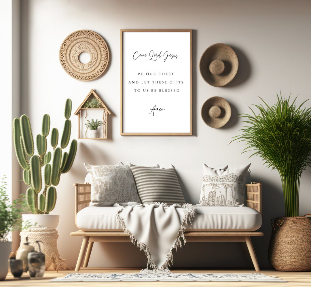 Come Lord Jesus Prayer Poster | Dining Room Scripture Sign | Table ...