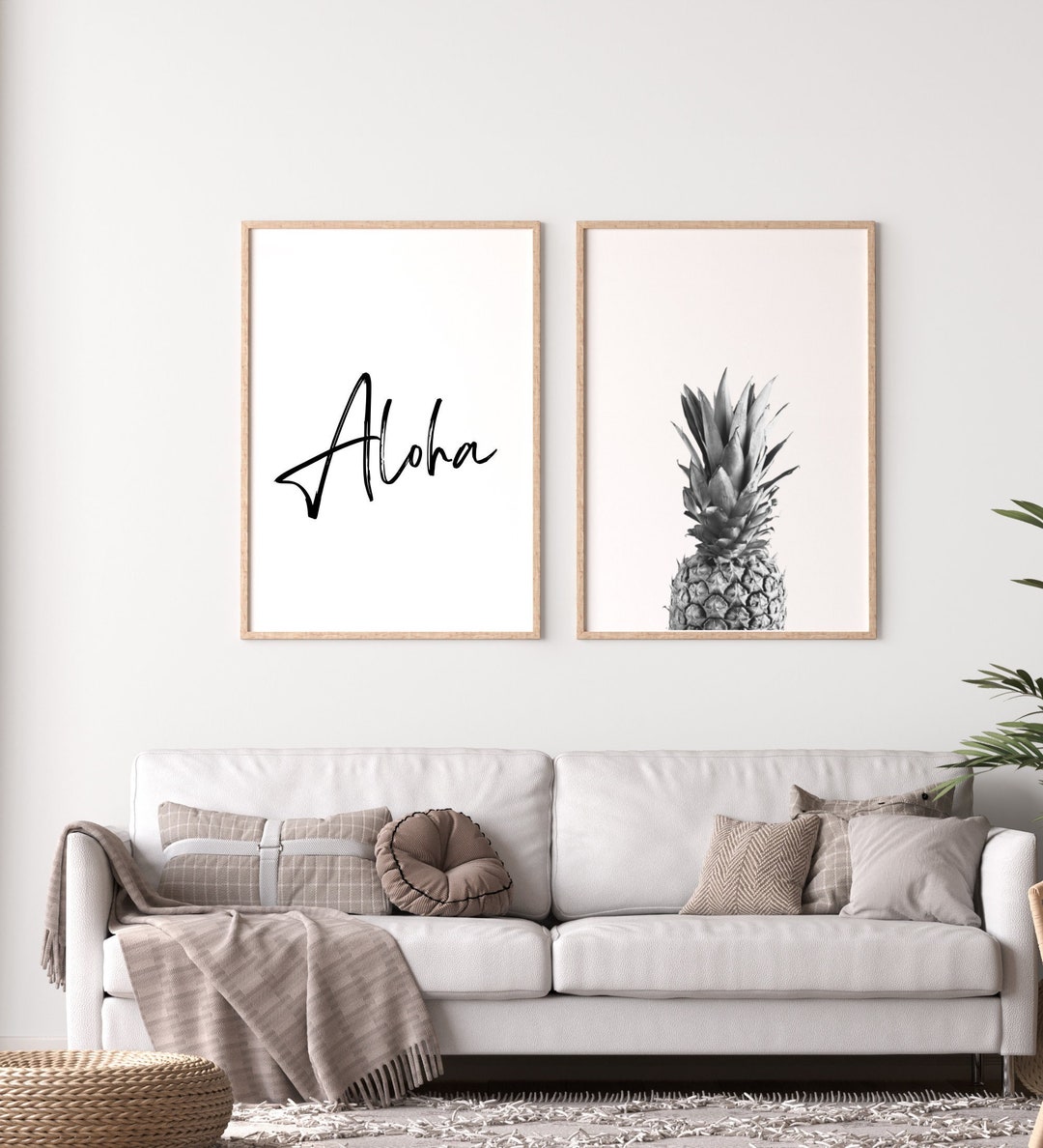 Aloha Sign Printable Art, Beach House Decor, Welcome Sign, Hawaiian ...