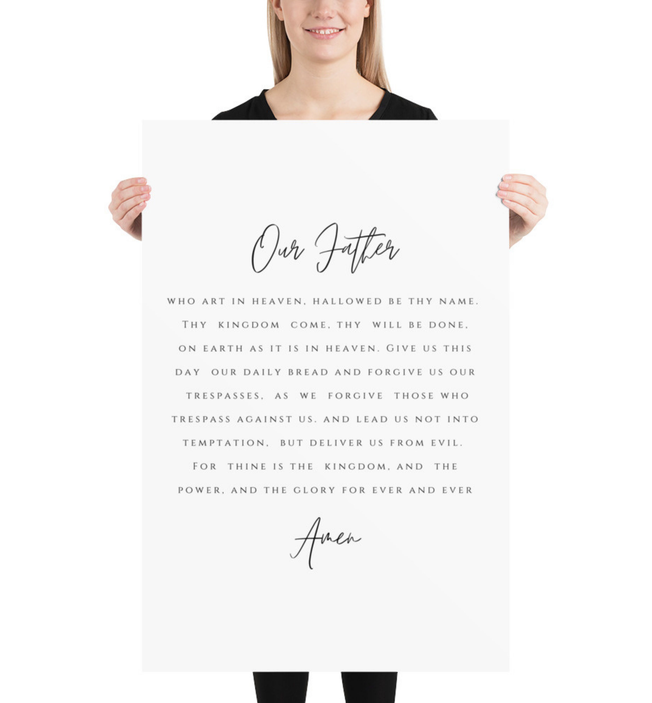 Lord's Prayer Poster Dining Room Scripture Poster | Etsy