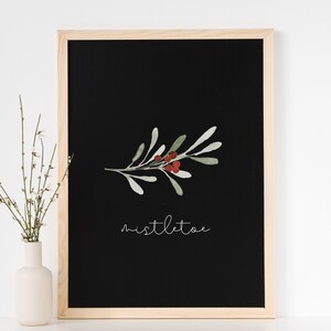 Mistletoe Poster | Christmas Wall Art | Christmas Home Decor ...