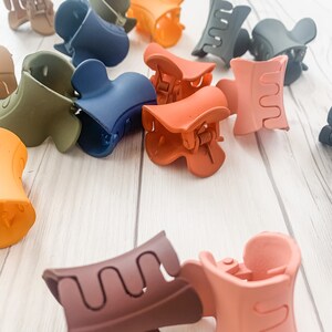 Small Matte Hair Claws Set of 3 Small Hair Clips Trendy Hair Claw Clip ...