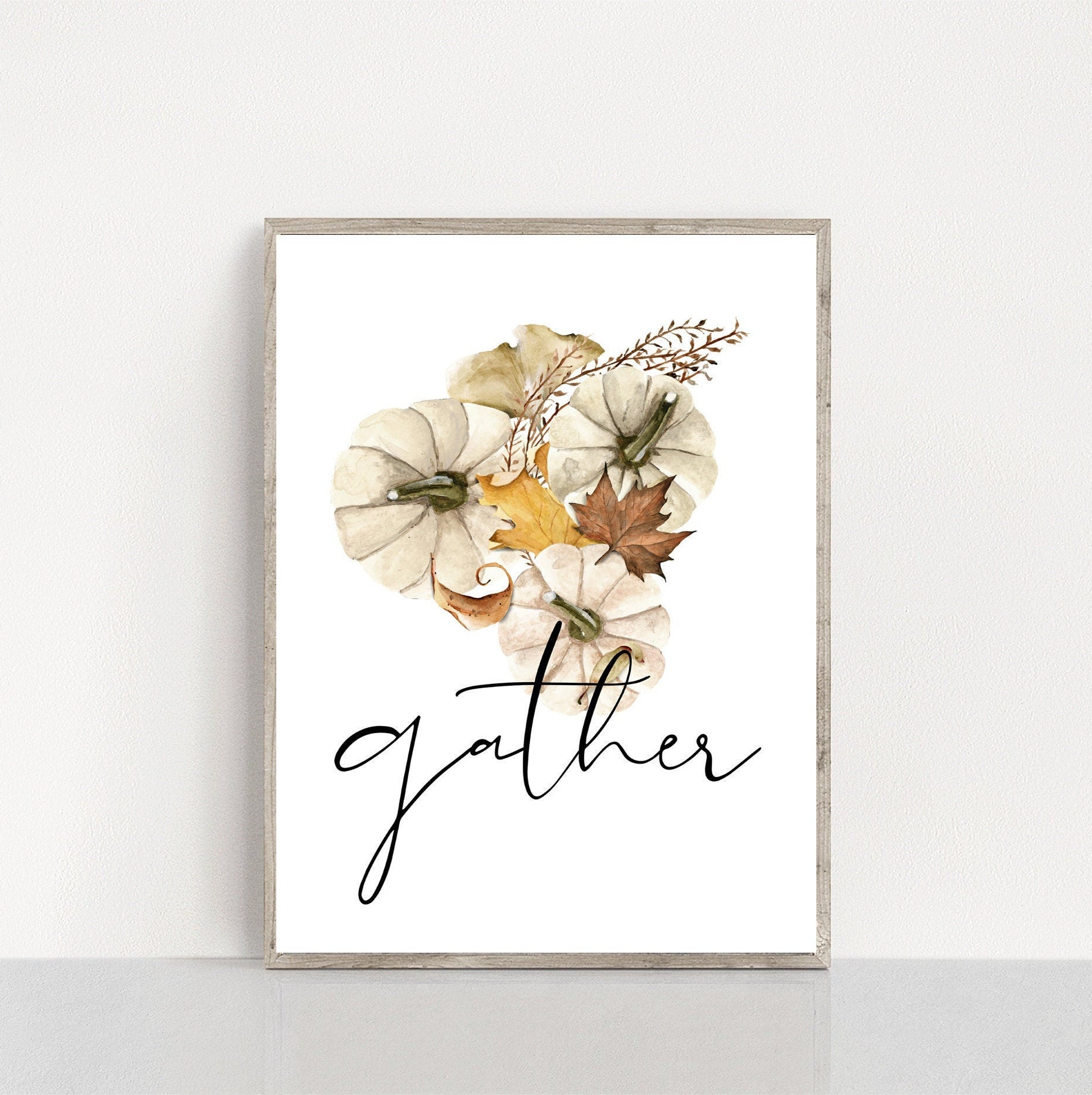 Gather Print Gather Fall Print Fall Wall Decor Farmhouse | Etsy