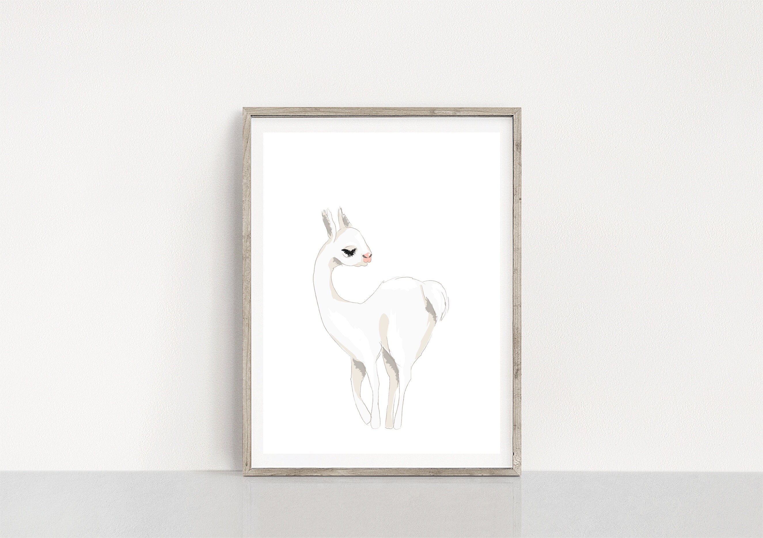 Llama Print Set of 2 Llama Wall Art Bedroom Decor Girls - Etsy