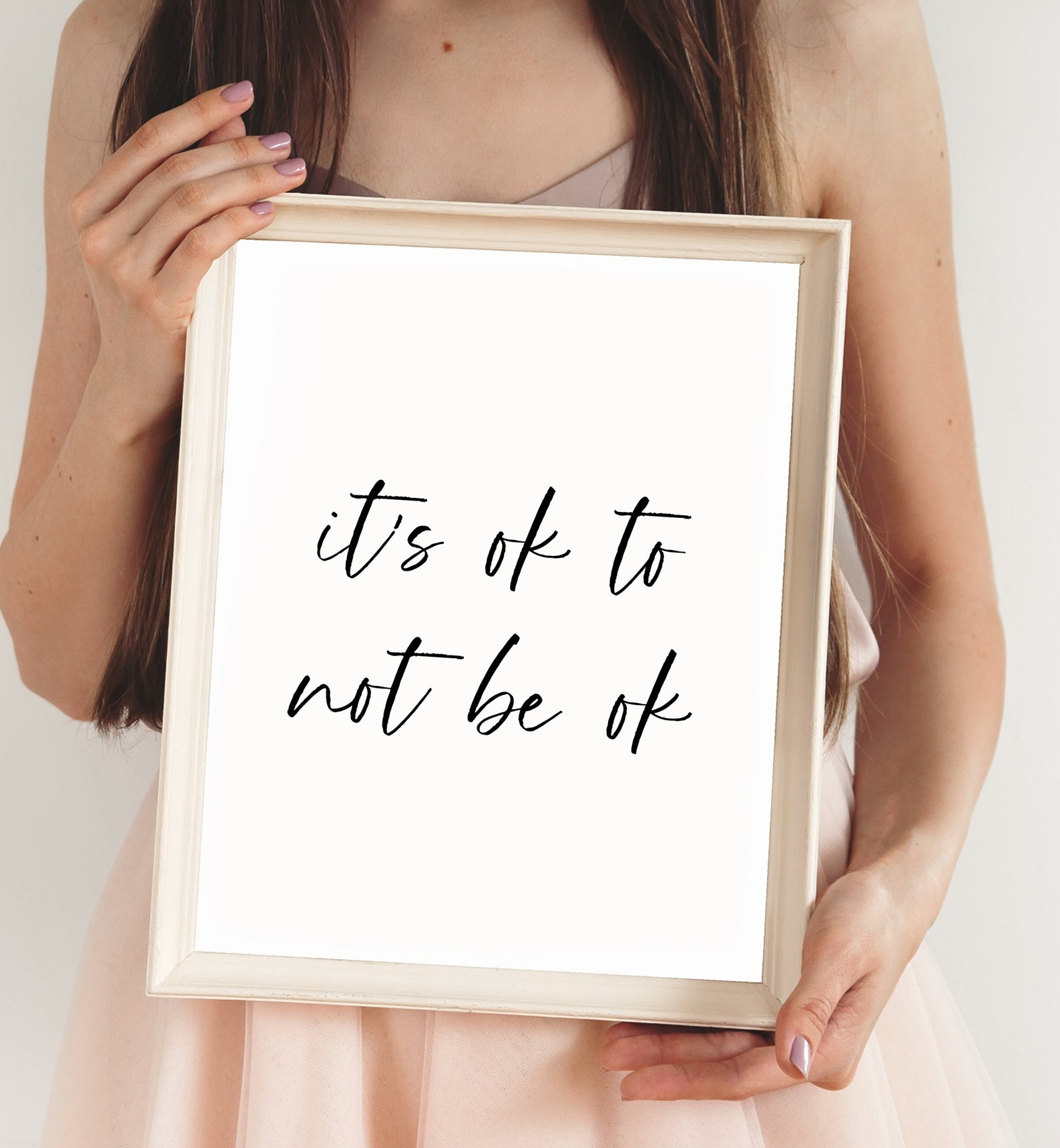It's Ok to Not Be Ok Printable Wall Art Gift For Her | Etsy