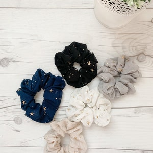 Star Scrunchies | Gold Star Scrunchie | Chiffon Scrunchie | Star ...