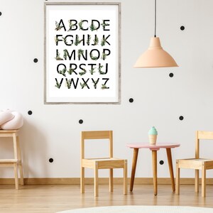 Jungle Alphabet Print | Tropical Play Room | Nursery Decor | Kids Room ...