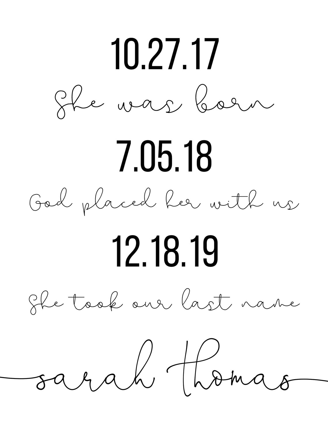 ADOPTION Gifts Adoption Sign Personalized Adoption Print - Etsy