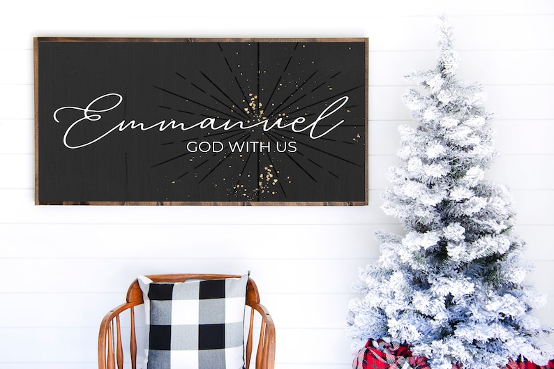 Emmanuel God With Us Poster Christmas Wall Art Hymn Sign - Etsy
