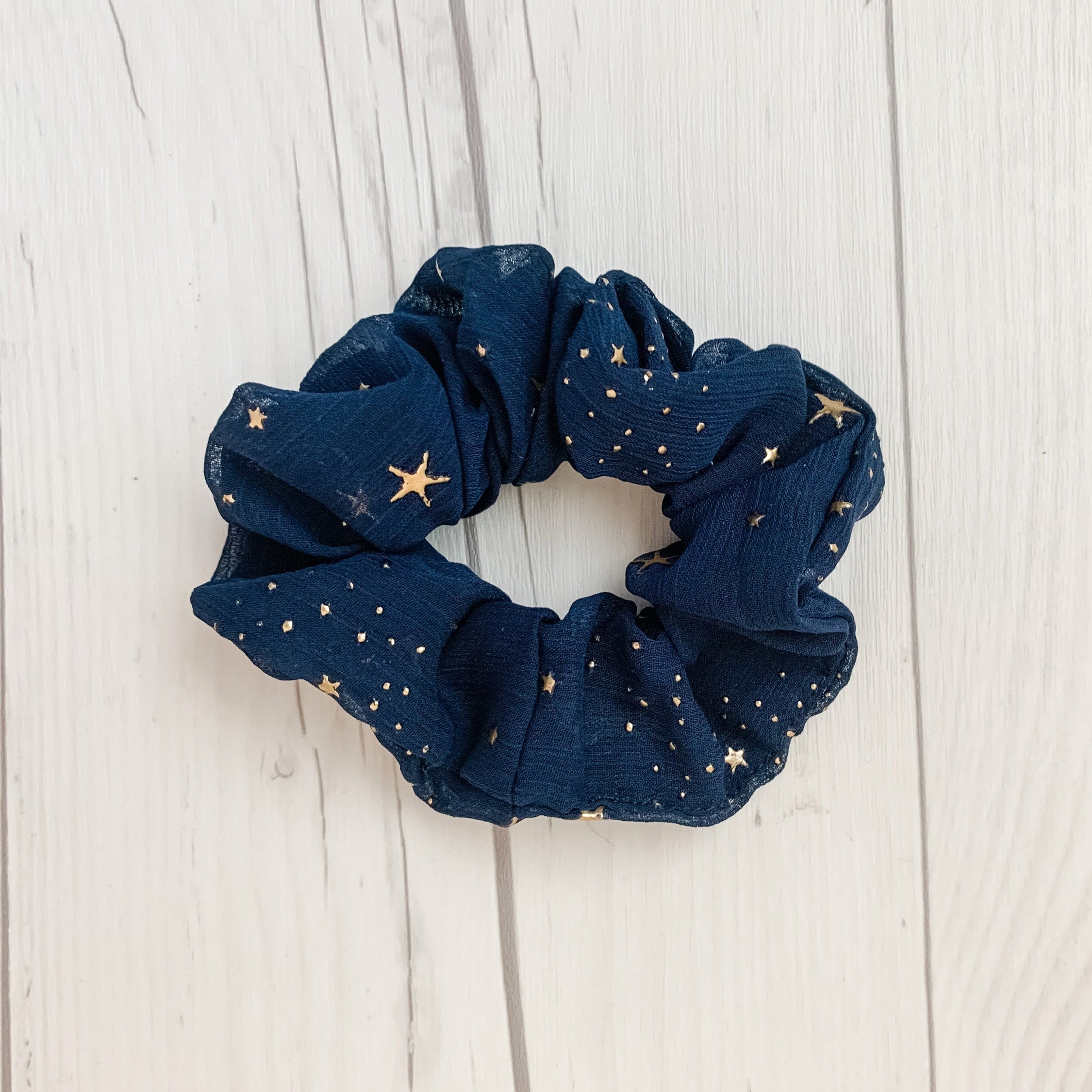 Star Scrunchies Gold Star Scrunchie Chiffon Scrunchie | Etsy