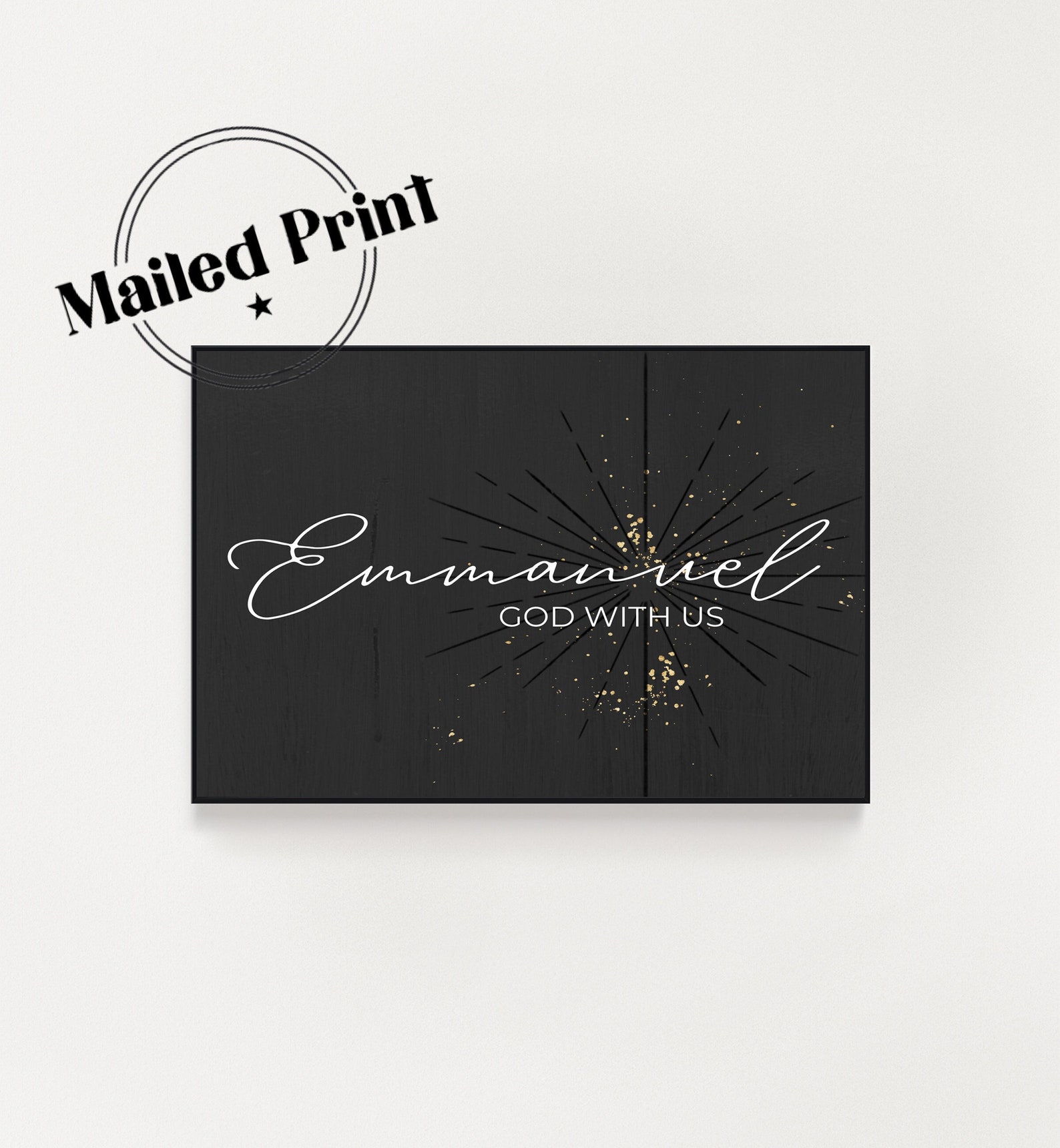 Emmanuel God With Us Poster Christmas Wall Art Hymn Sign - Etsy