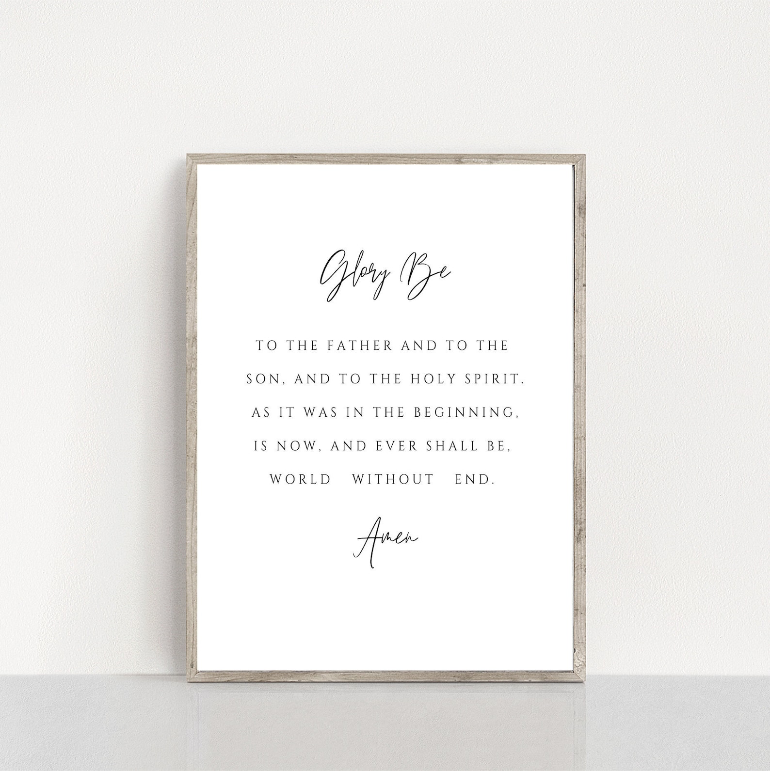 Glory Be to the Father Prayer Print Catholic Prayer Dining - Etsy