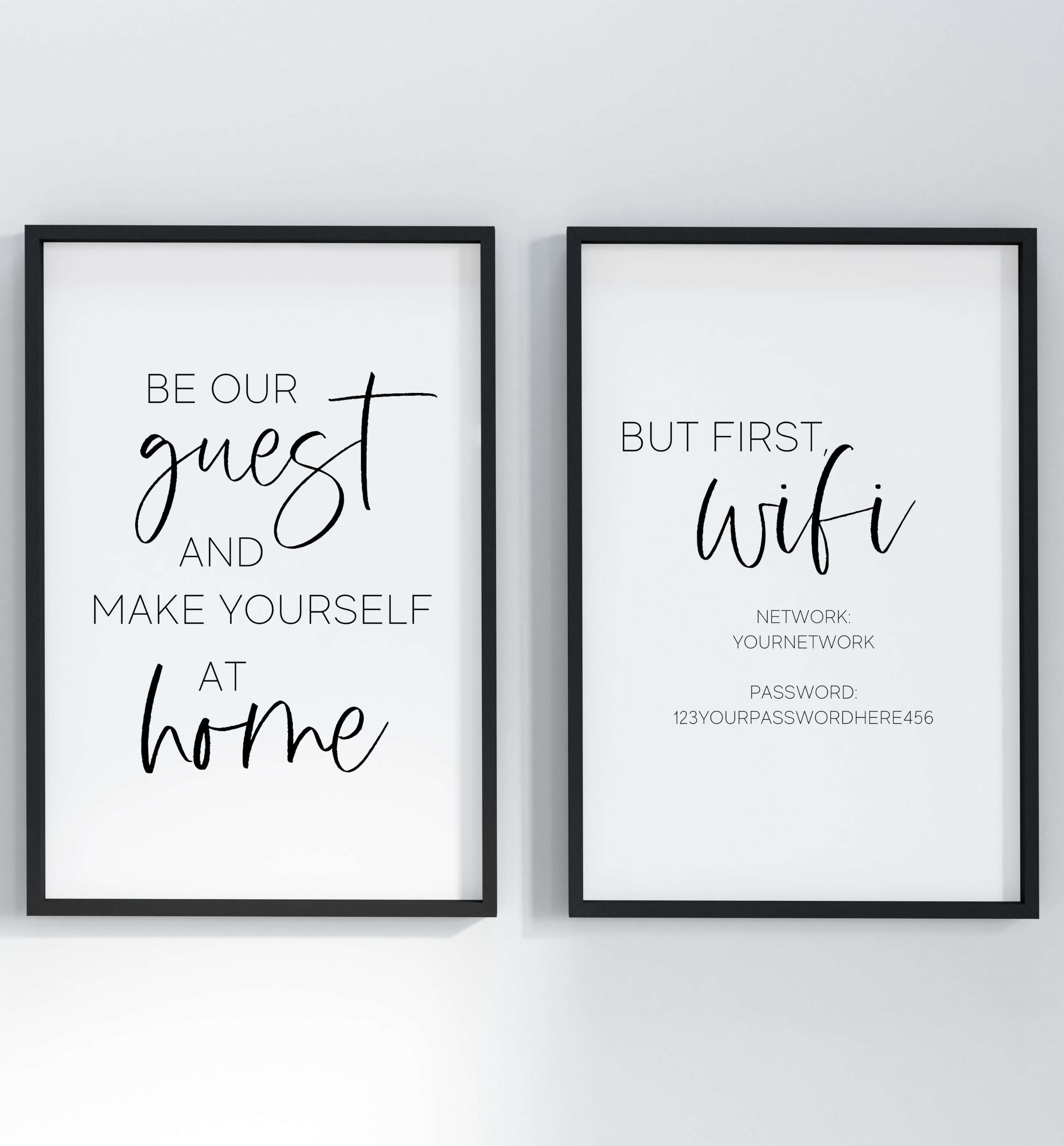 Be Our Guest and Make Yourself at Home Guest Room Printable - Etsy