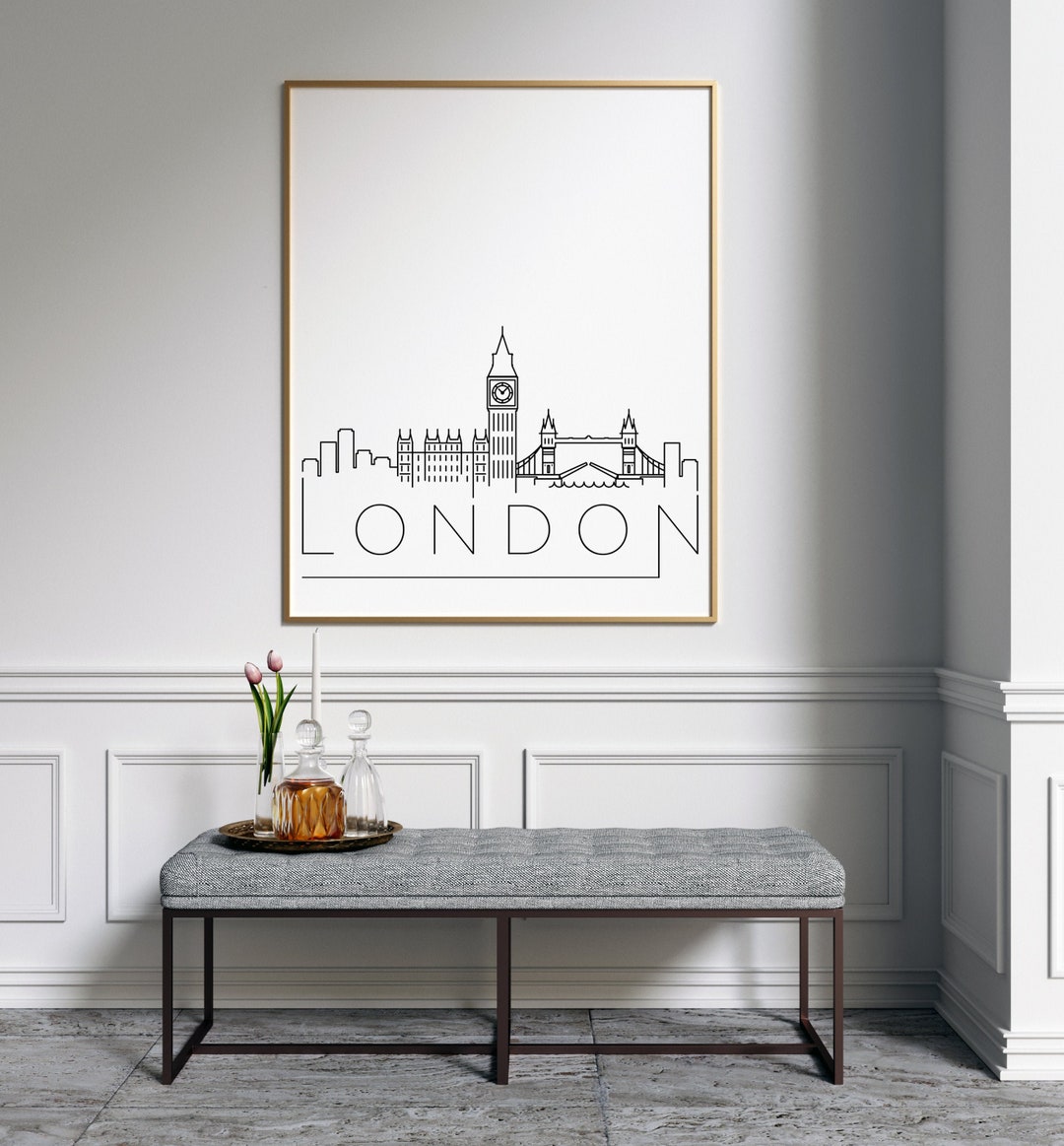 London England Skyline Printable Poster | City Skyline Art | London ...