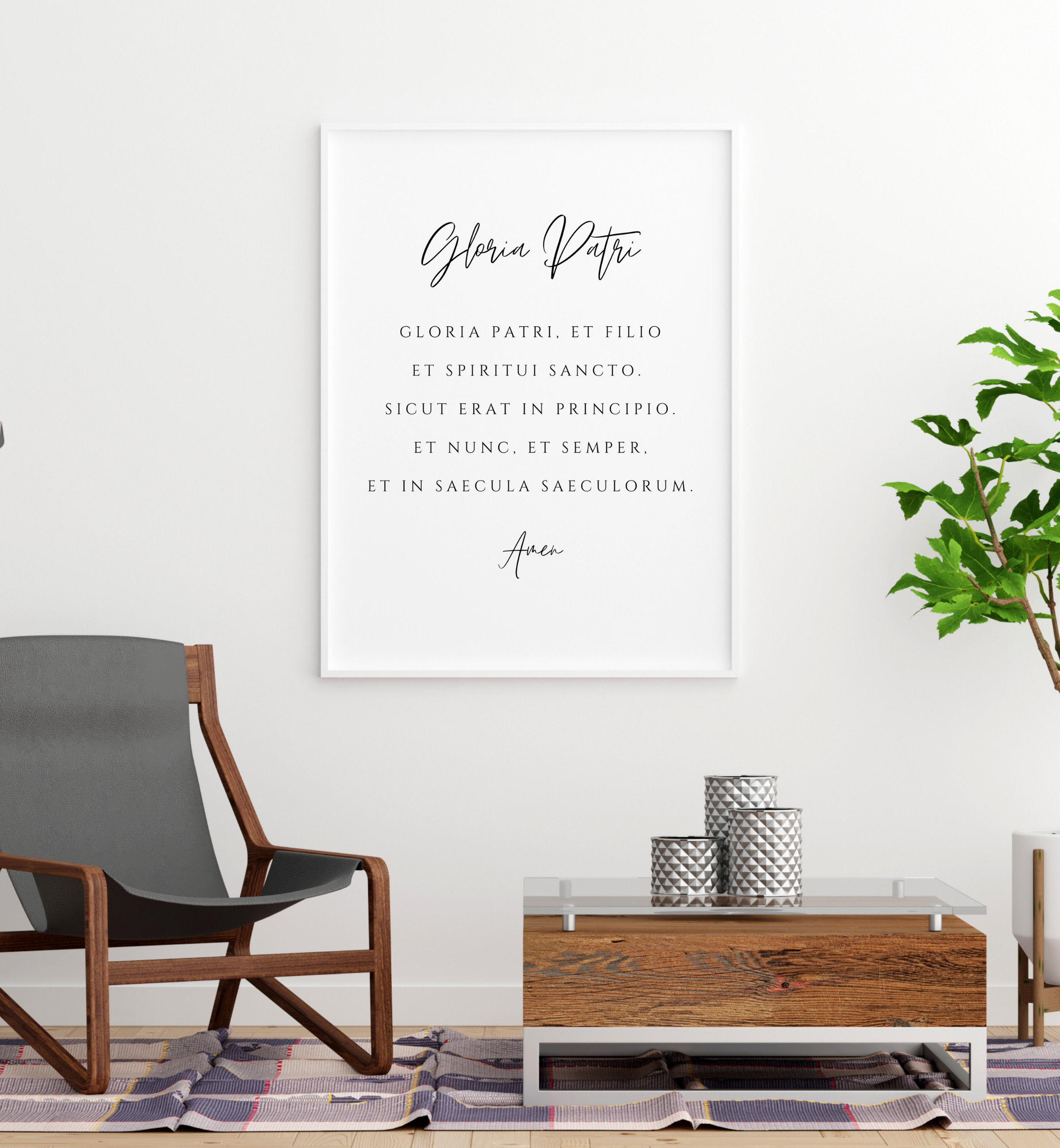 Gloria Patri Latin Prayer Print | Glory Be Prayer, Catholic Wall Art ...