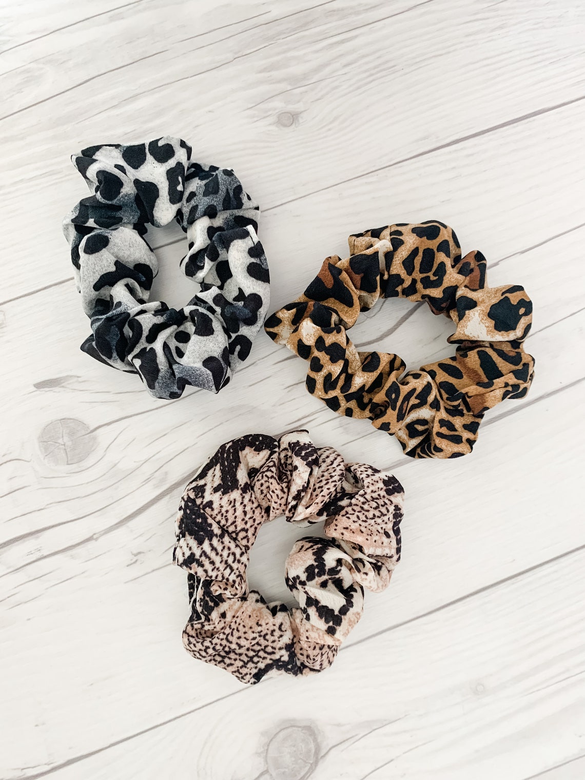 Animal Print Scrunchies Pack of 3 Scrunchie Pack Hair Ties - Etsy