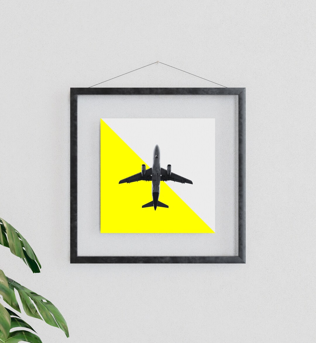 Airplane Flyover Print: Modern Kids Room Wall Art (digital Download) - Etsy