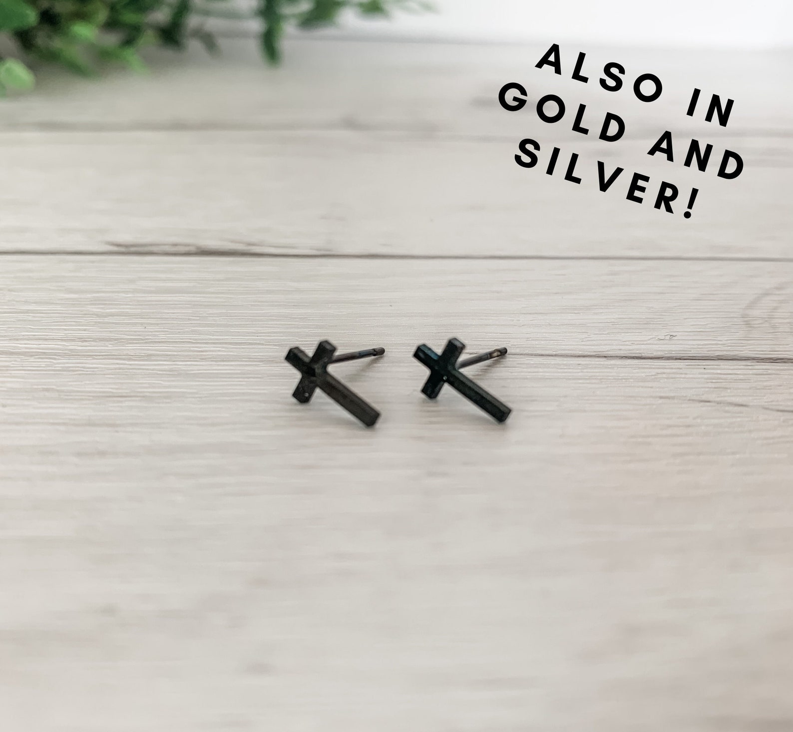 Black Cross Stud Earrings Tiny Cross Stud Earrings Gold Cross Stud Earrings Dainty Cross ...