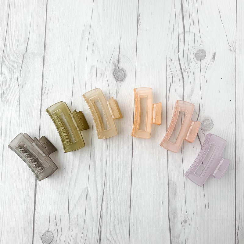 Rectangle Matte Claw Clip - Etsy