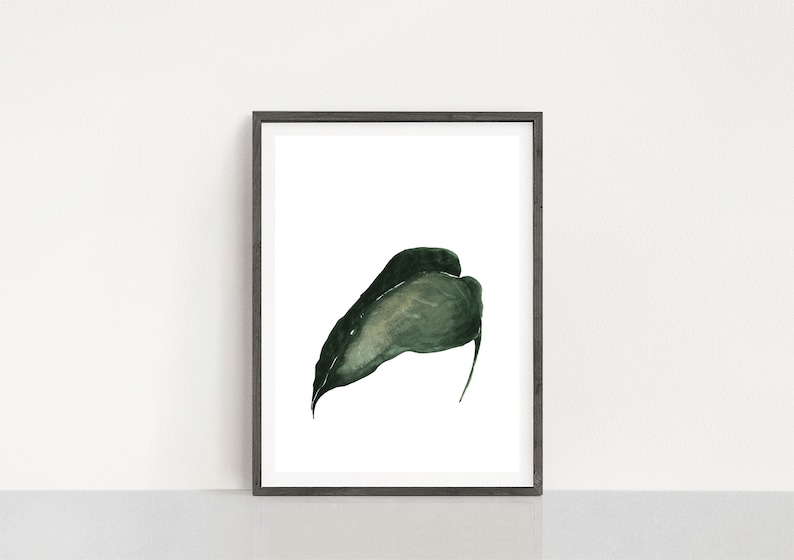 Tropical Leaf Trio Print Botanical Trio Print Tropical Art | Etsy