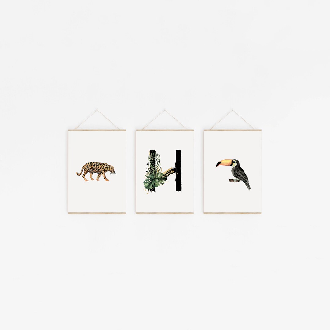 Custom Tropical Monogram Print | Jungle Monogram Print | Safari ...