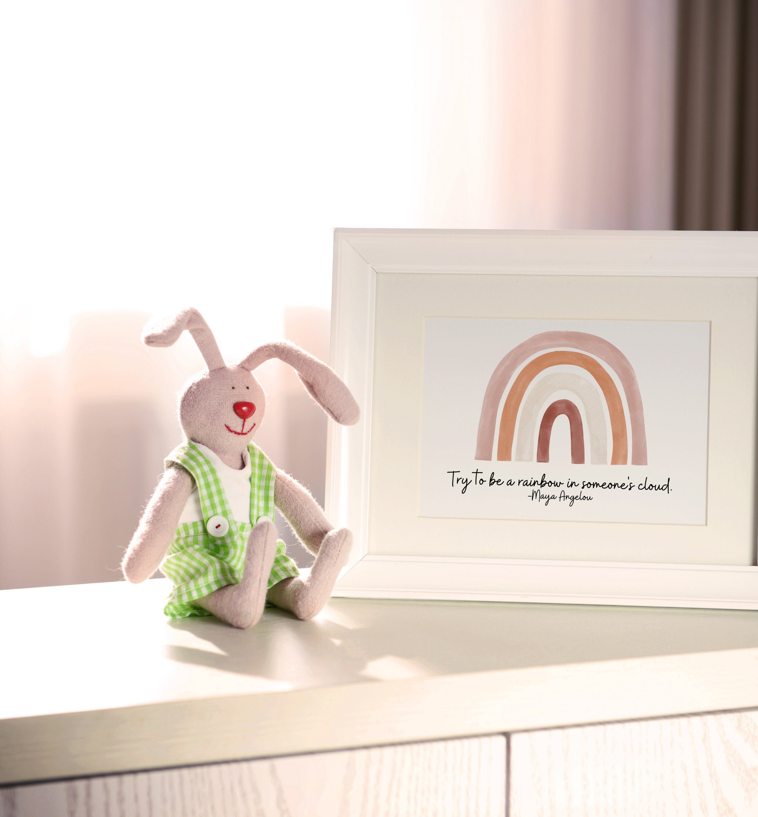 Be A Rainbow in Someone Else's Cloud Maya Angelou Quote | Etsy