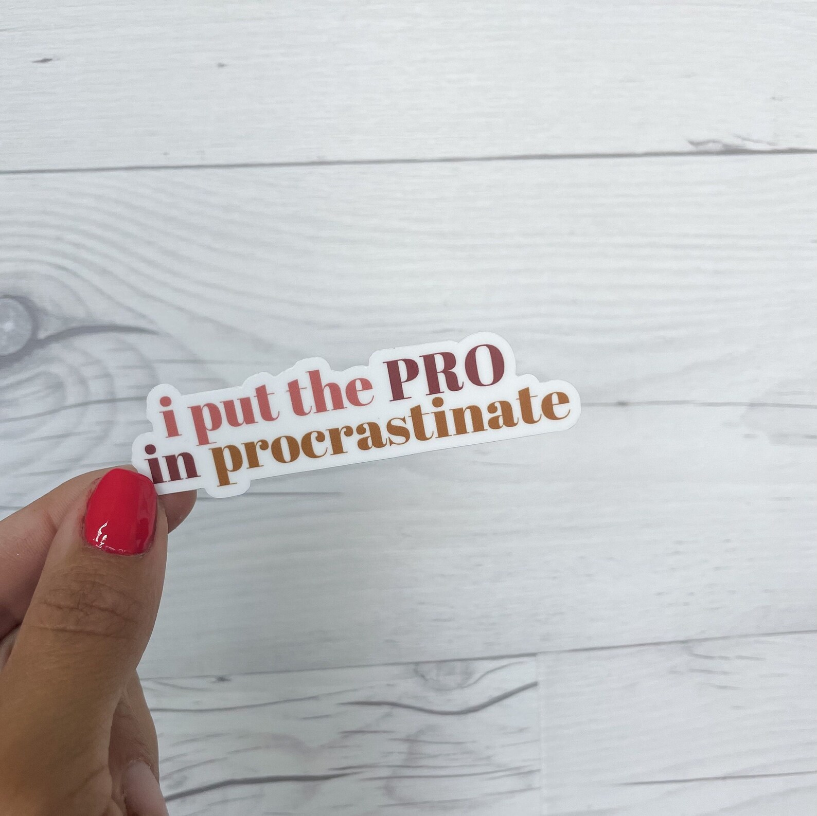I Put the Pro in Procrastinate Sticker | Vinyl Waterproof Sticker ...