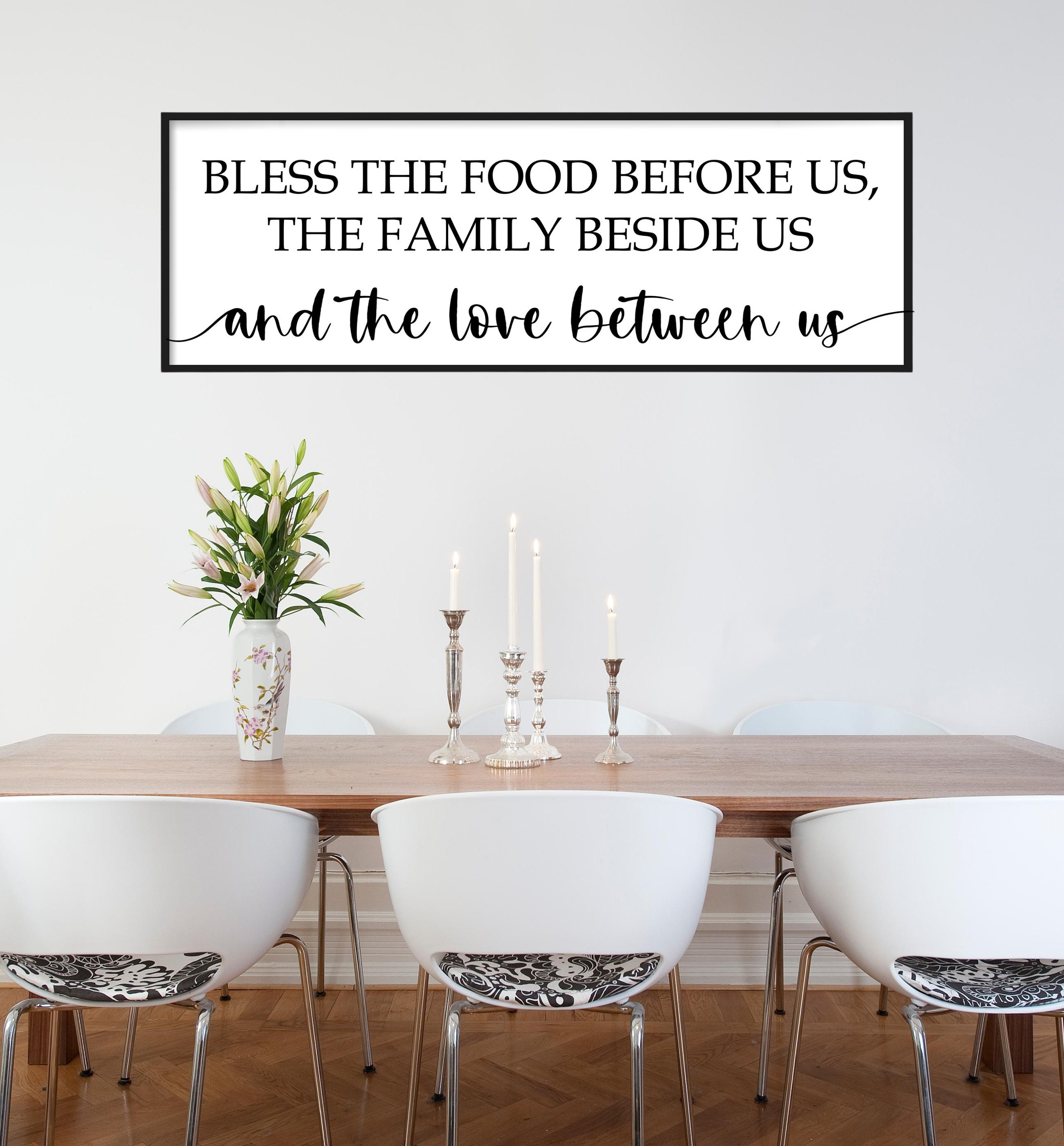 Bless the Food Before Us Print Dining Room Signs Dining | Etsy