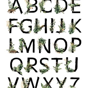 Custom Tropical Monogram Print | Jungle Monogram Print | Botanical ...