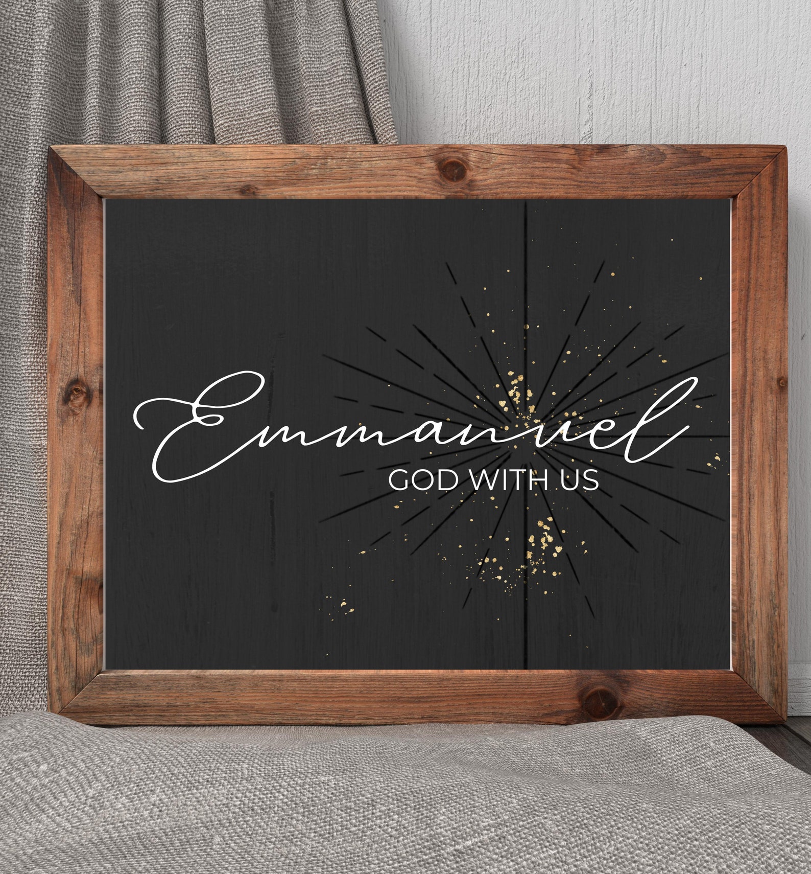 Emmanuel God With Us Print Christmas Wall Art Christmas - Etsy