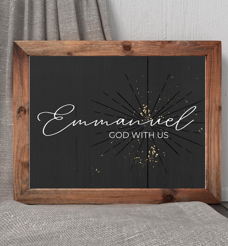Emmanuel God With Us Print Christmas Wall Art Christmas | Etsy