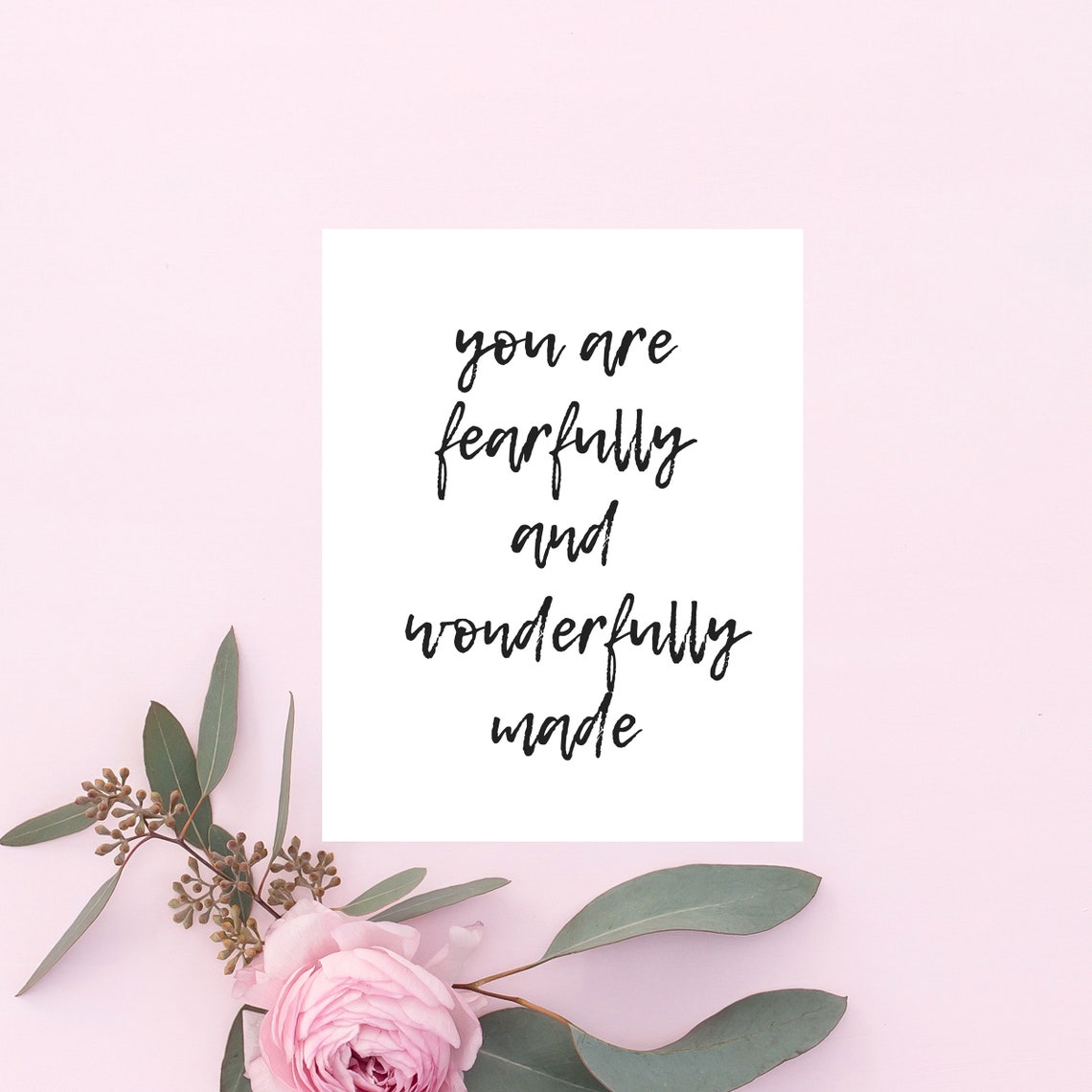 You Are Fearfully and Wonderfully Made Print – Psalm 139:14 Scripture ...