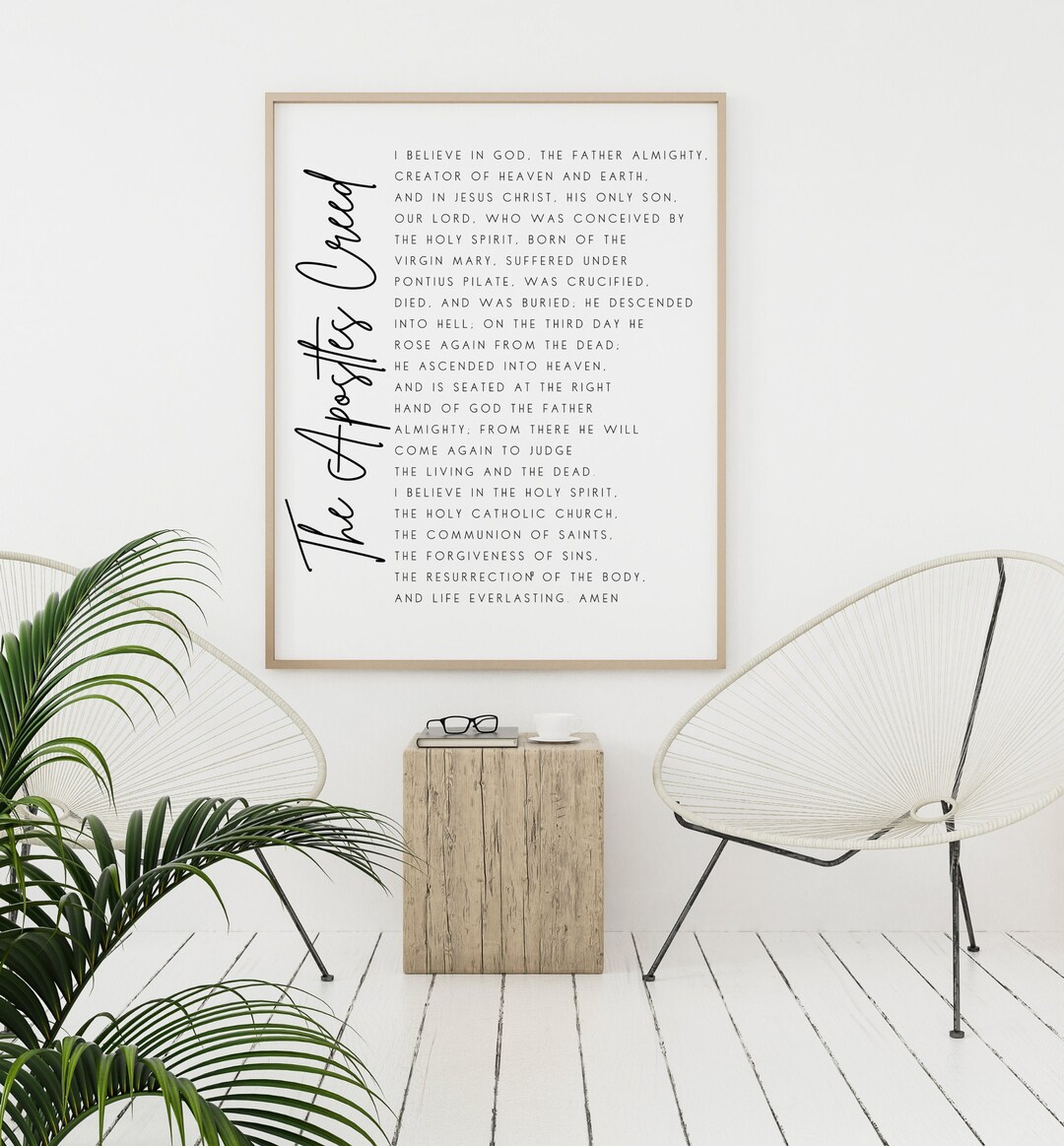 The Apostles Creed Print | Printable Wall Art | Dining Room Scripture ...