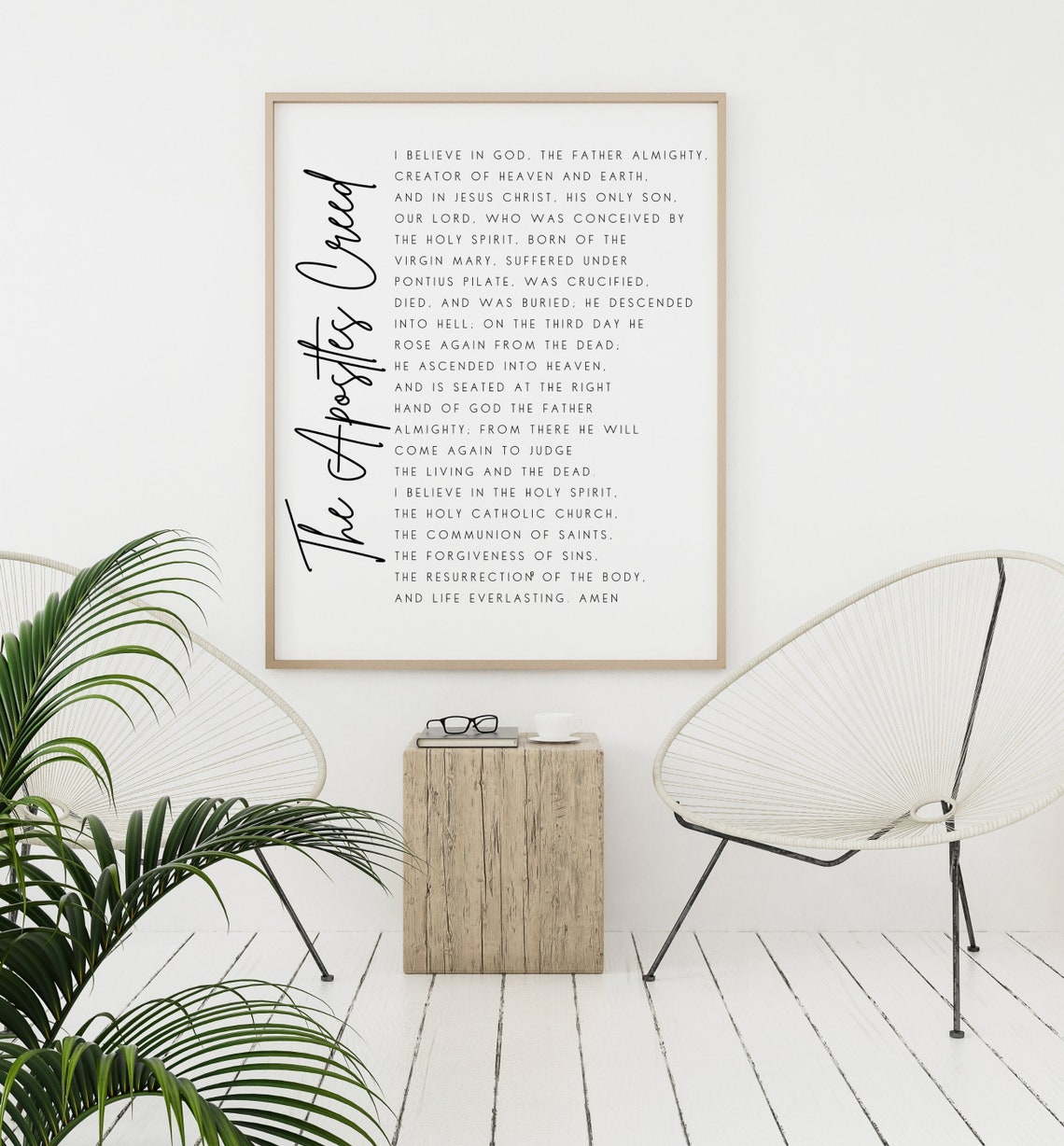 The Apostles Creed Print Printable Wall Art Dining Room - Etsy