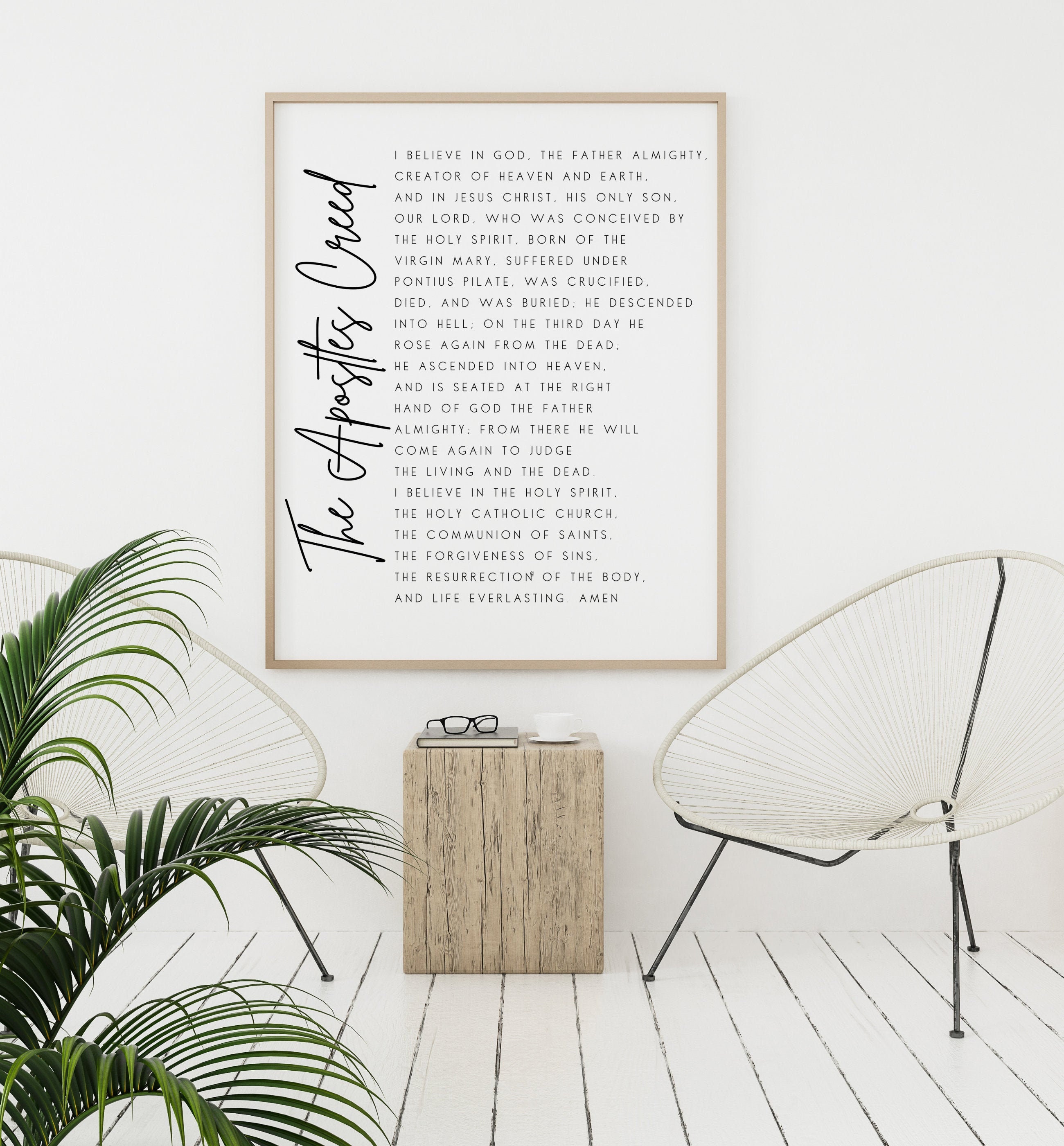 The Apostles Creed Print Printable Wall Art Dining Room | Etsy