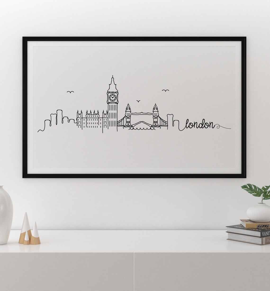 London England Skyline Printable Poster City Skyline Art | Etsy