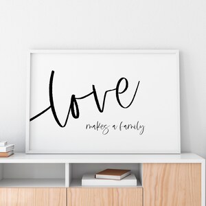 Love Makes a Family | Printable Art | Home Decor | Bedroom Wall Art ...