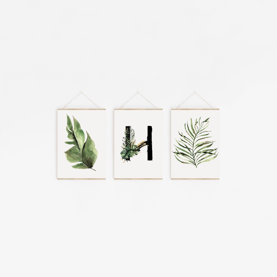 Custom Tropical Monogram Print Jungle Monogram Print | Etsy