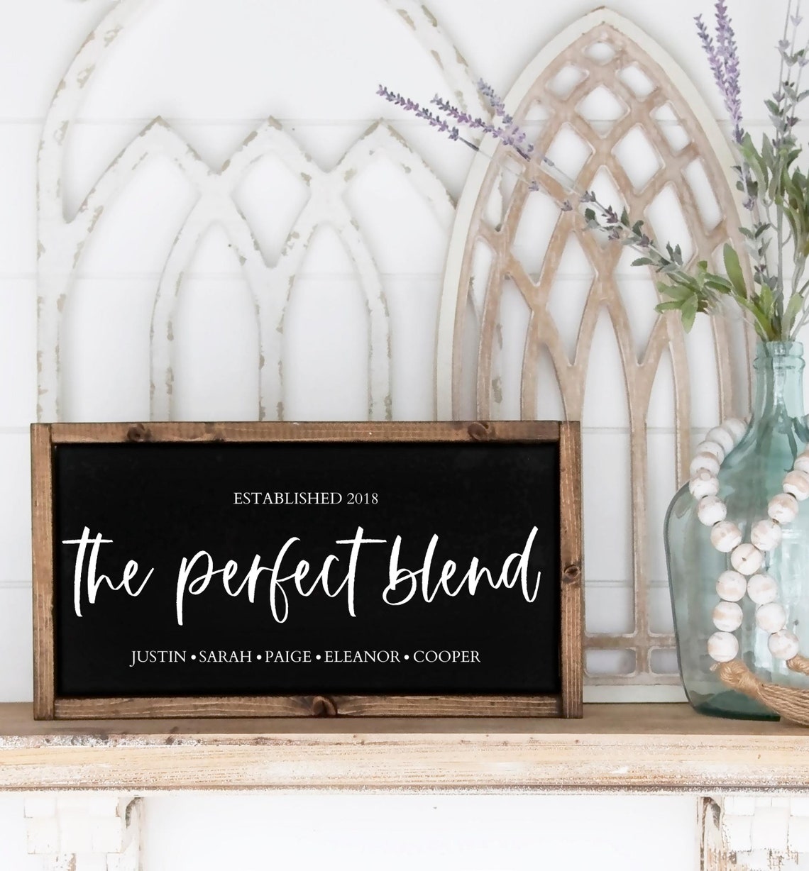 The Perfect Blend Family Sign Personalized Blended Family | Etsy