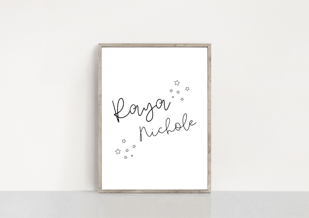 Custom Name Print | Kids Name Wall Art | New Baby Gift | Nursery Print ...