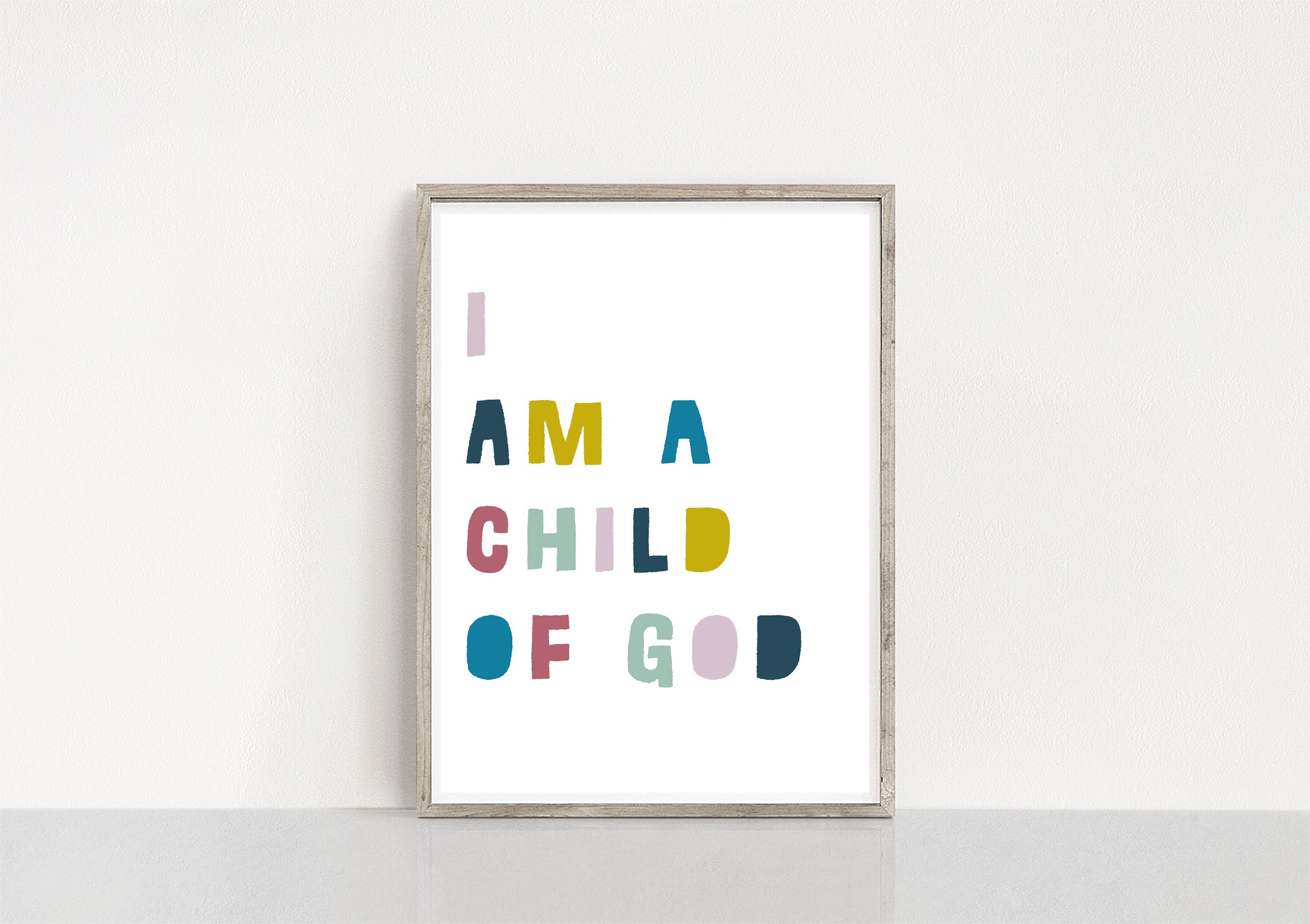 I Am A Child of God Print Christian Art Nursery Print - Etsy
