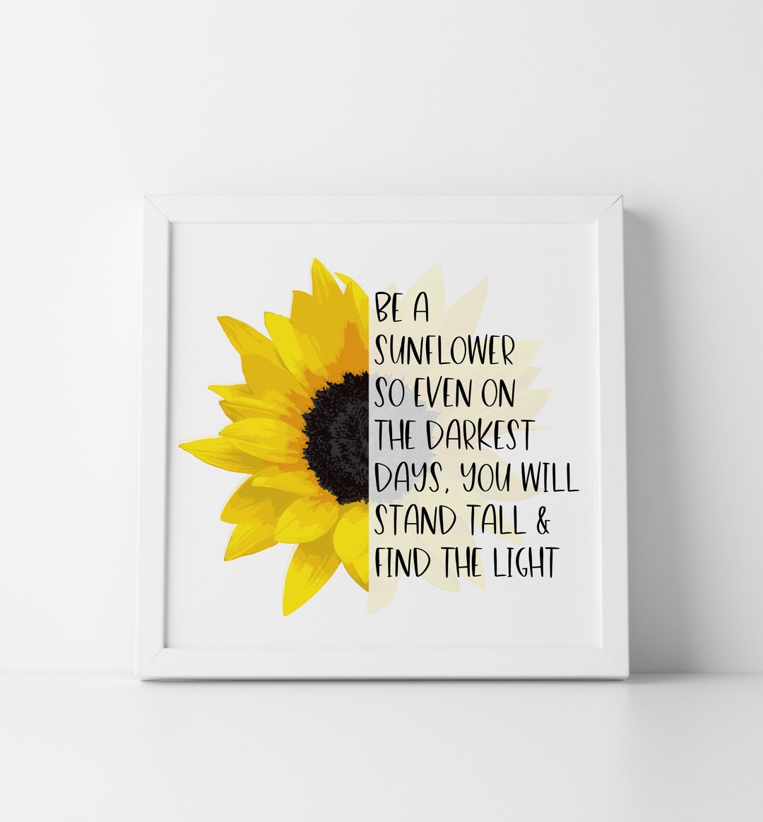 Sunflower Positivity Quote Poster: Mental Health Classroom Decor - Etsy