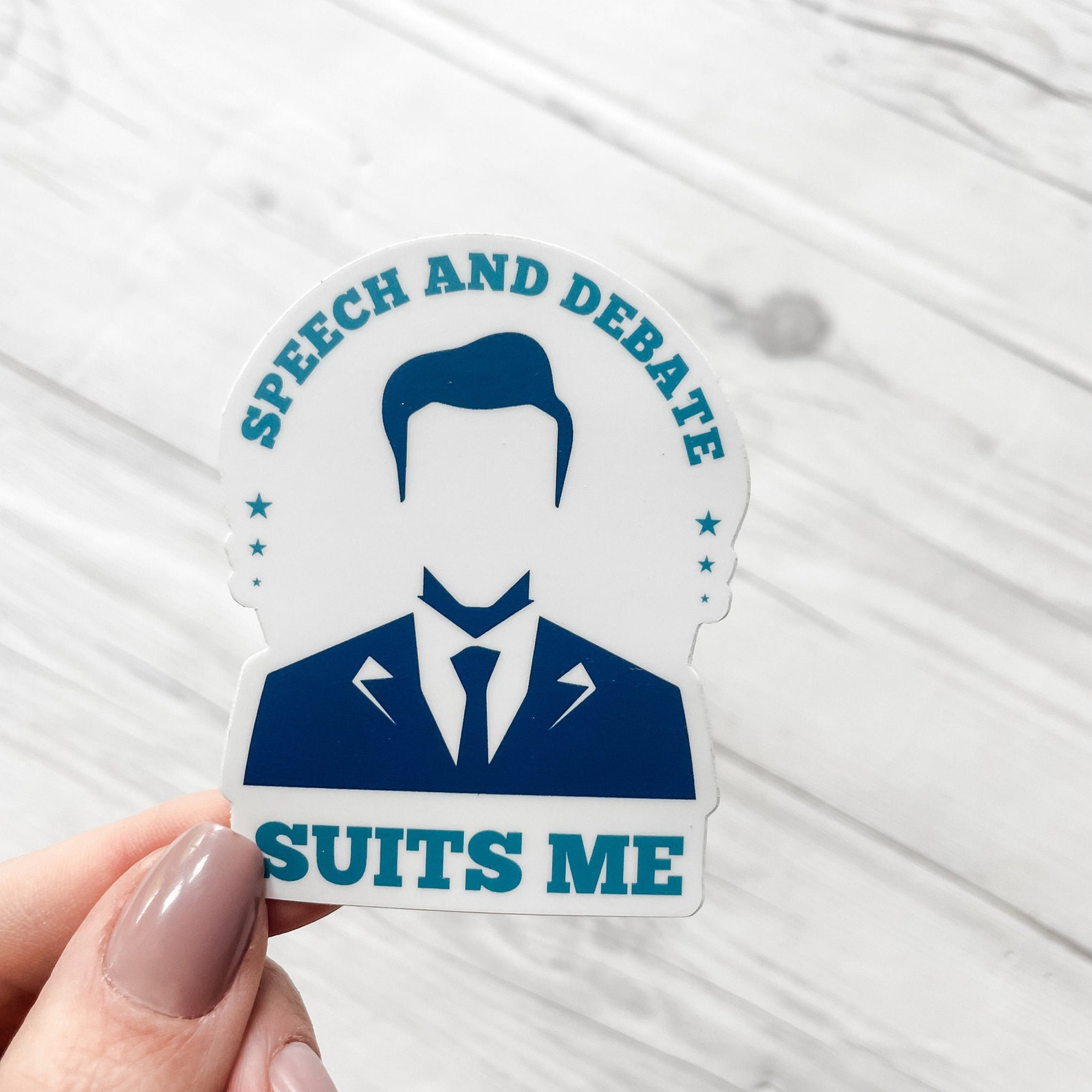 Speech and Debate Suits Me Sticker | Debate Club Stickers | Policy ...