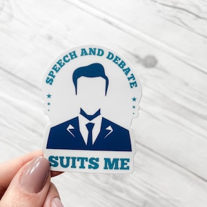 Speech and Debate Suits Me Sticker | Debate Club Stickers | Policy ...