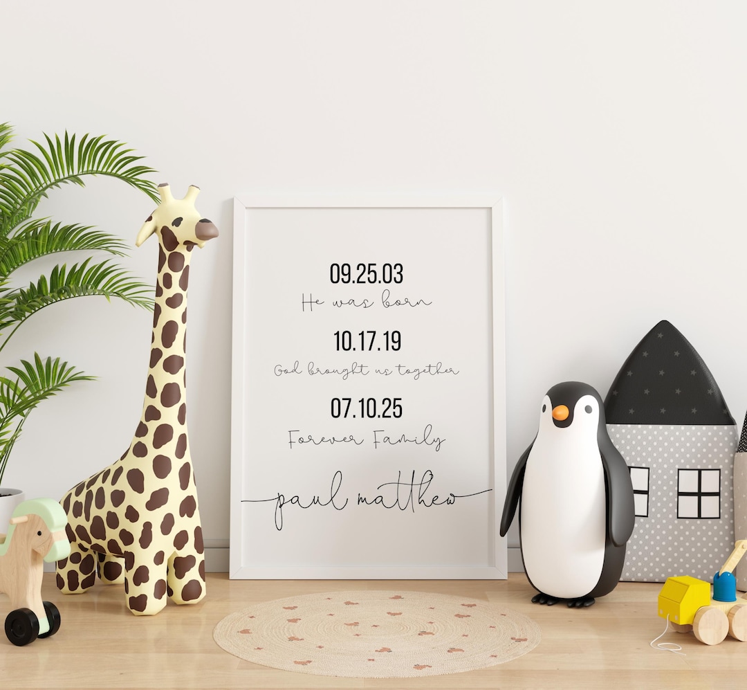 Adoption Day Gift Poster – Forever Family Quote Wall Art, Gotcha Day ...