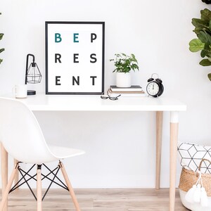 Be Present Print | Be Present Art | Typography Poster | Inspiration Art ...