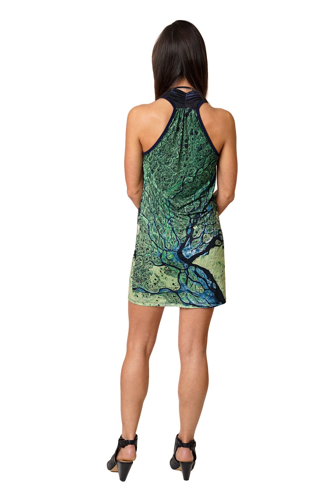 Nature Dress - Nature Inspired Clothing - Sleeveless Cowl Neck Dress ...