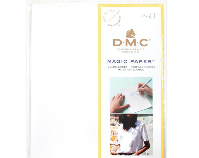 DMC Soluble Blank Sheets of Magic Paper (2 Sheets), Transferring Paper ...