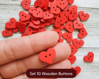 Tiny Red Buttons - Etsy