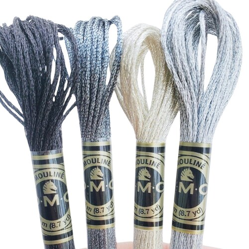 Set 4x DMC Light Effects Metallic Flossdmc Embroidery - Etsy