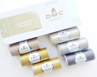 DMC Metallic Embroidery Thread 43.7yd gold or Silver - Etsy